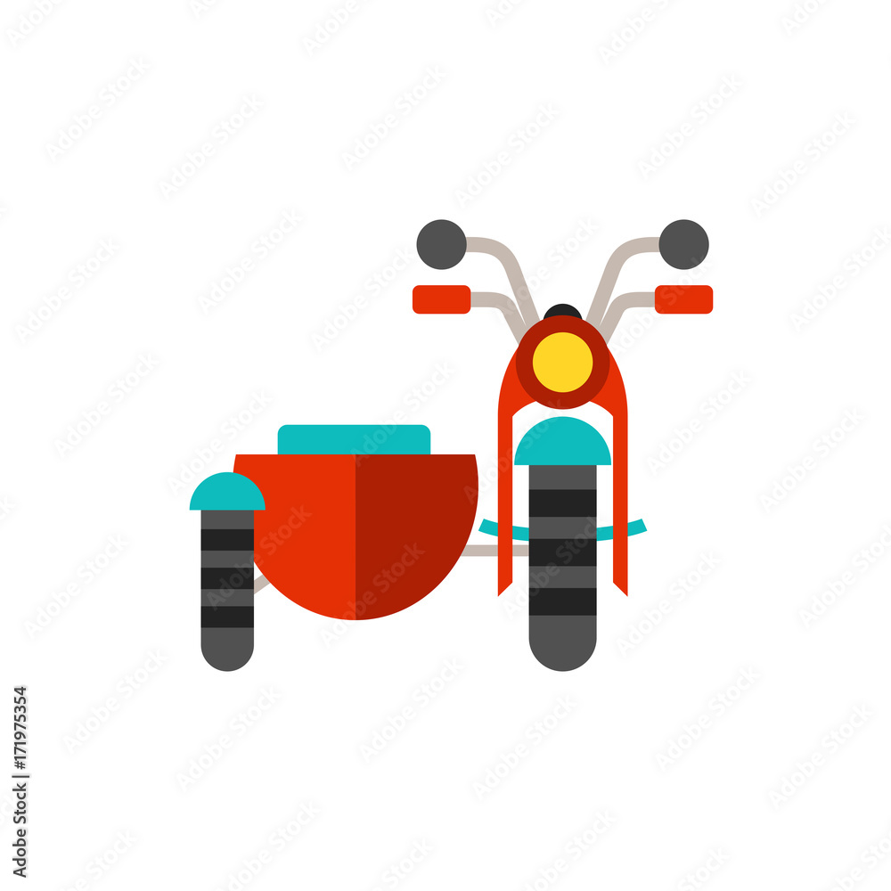 Motorcycle with sidecar icon Stock Vector | Adobe Stock