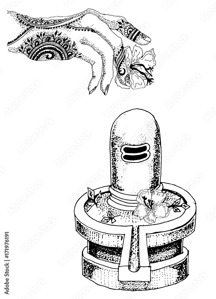 lingam shiva Stock Vector | Adobe Stock