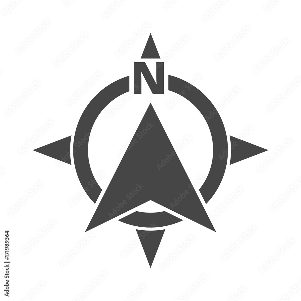 Vector north direction compass icon Stock Vector | Adobe Stock