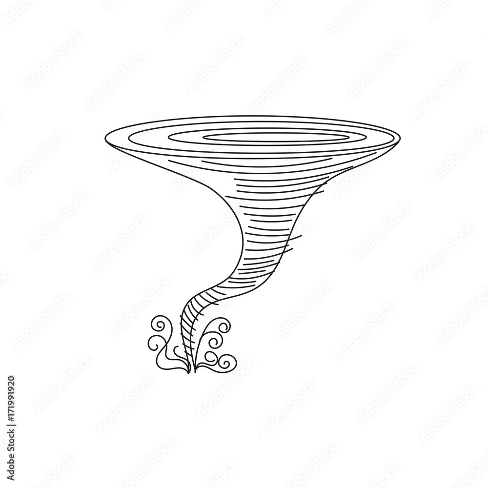 Funny hurricane in cartoon style Stock Vector | Adobe Stock