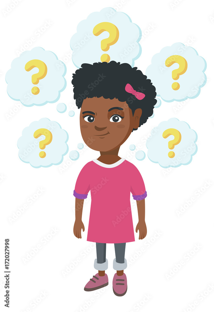 Standing Child Clipart Thinking