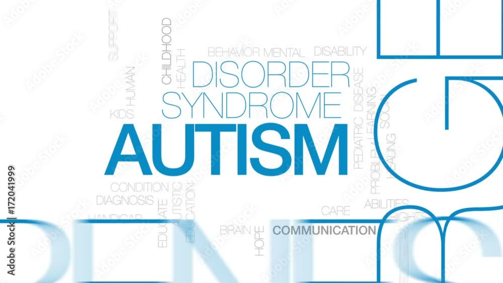 Autism animated word cloud, text design animation. Kinetic typography ...