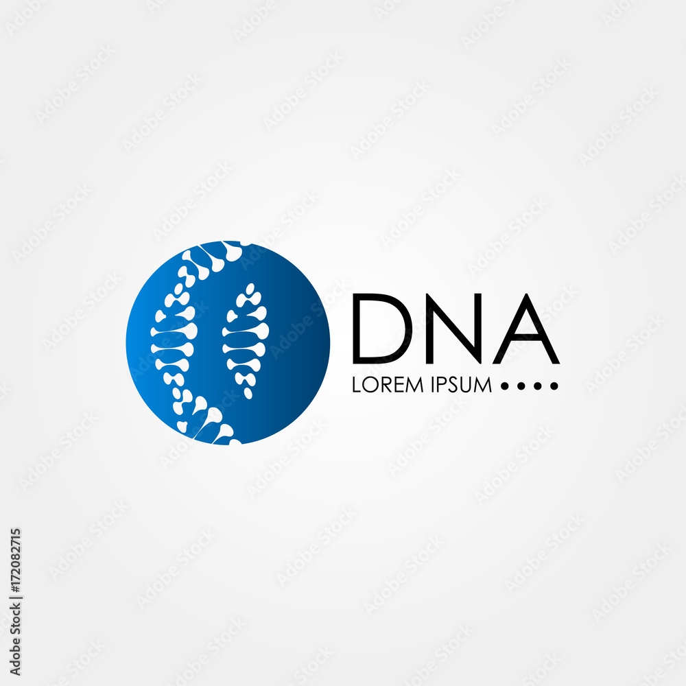 DNA Genetic Logo Art Stock Vector | Adobe Stock