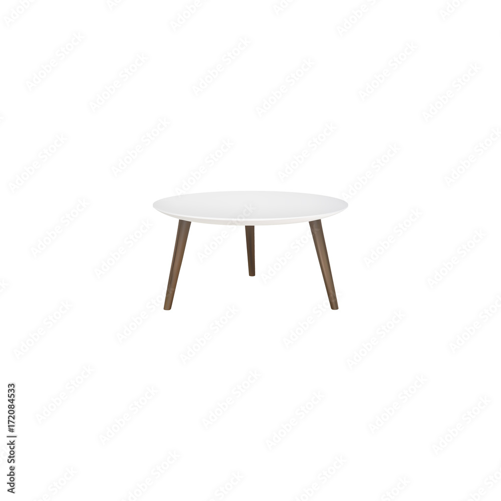 Realistic Round Table Element. Vector Illustration Of Realistic Kitchen ...