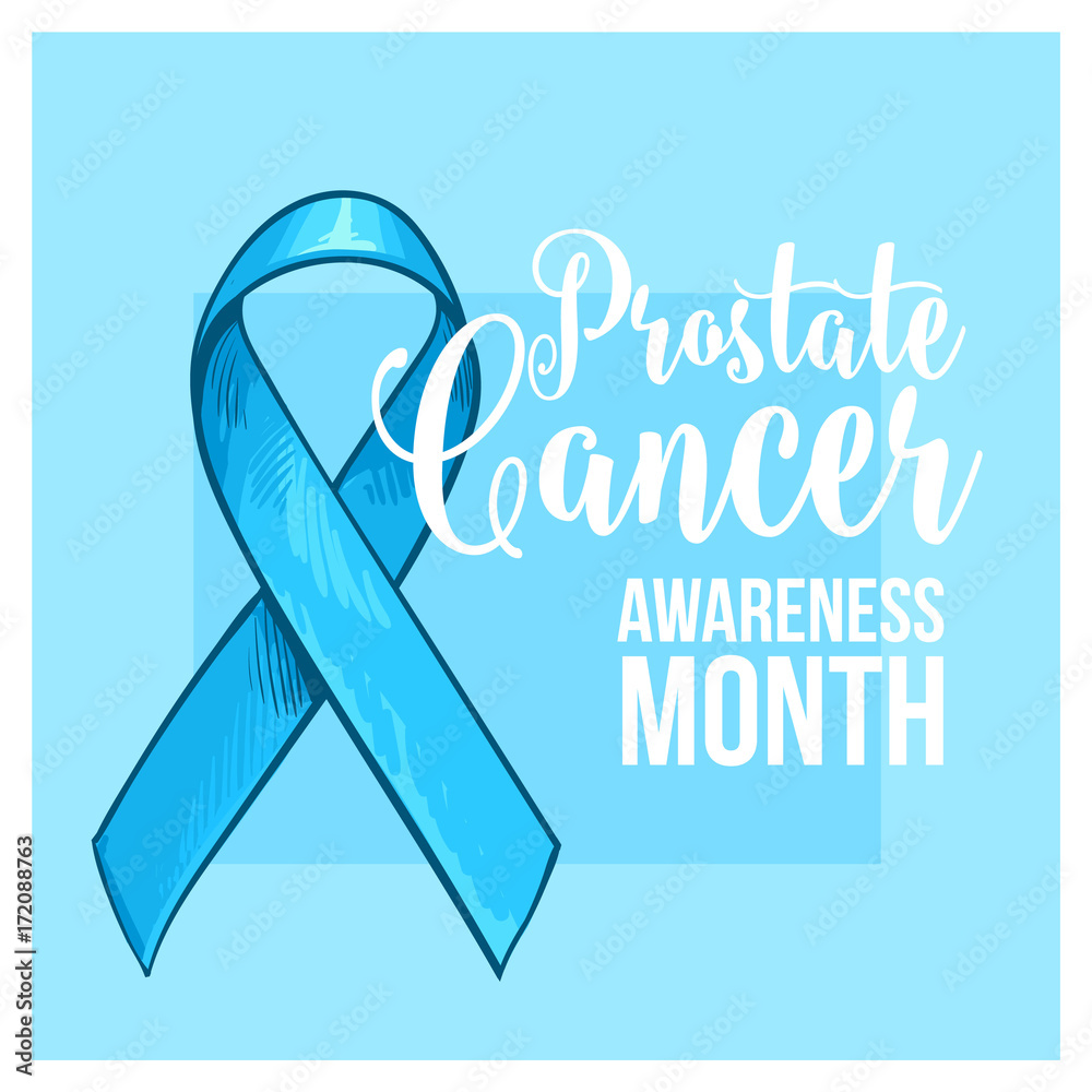 Prostate cancer awareness month banner, poster, template with hand ...