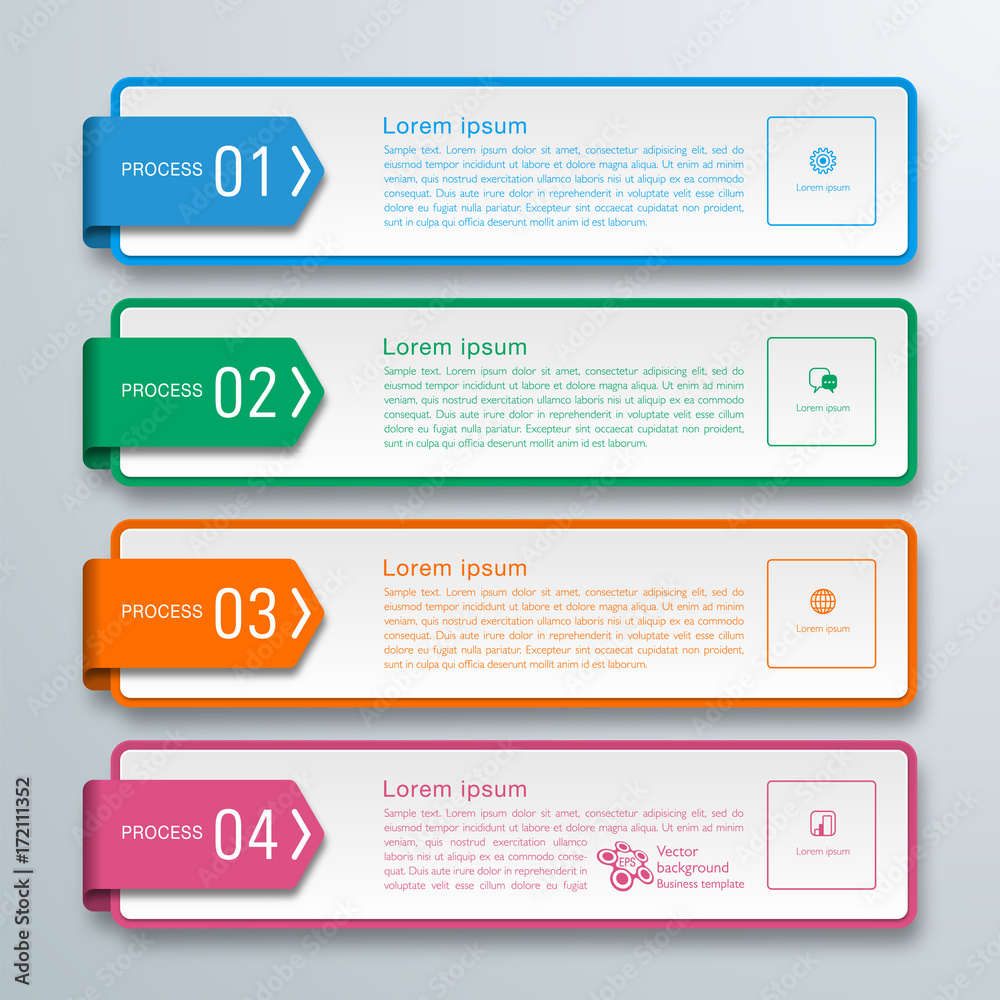 Infographics Web Banner & Label Design Stock Vector | Adobe Stock