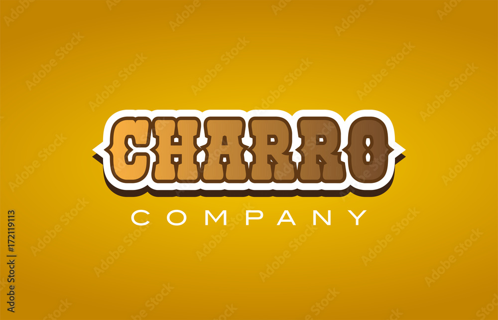 charro western style word text logo design icon company Stock Vector ...