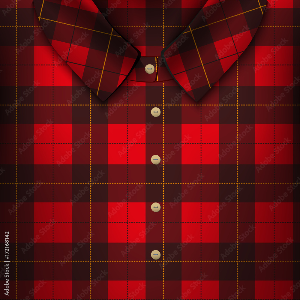 Folded Plaid Shirt. The symbol for accuracy and fashion. Traditional ...
