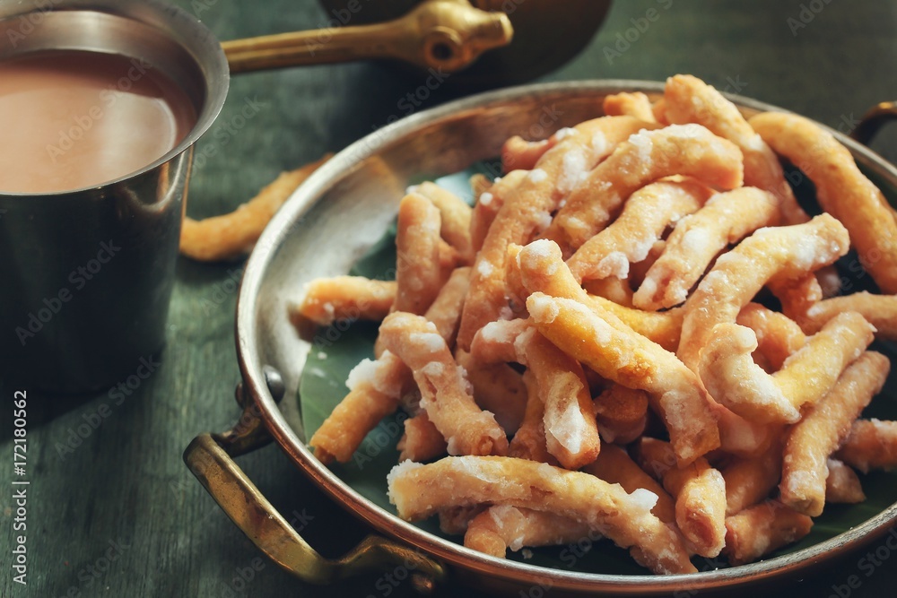 Madhura Seva / Chickpea flour sweet / Diwali Dasara snacks Stock Photo ...