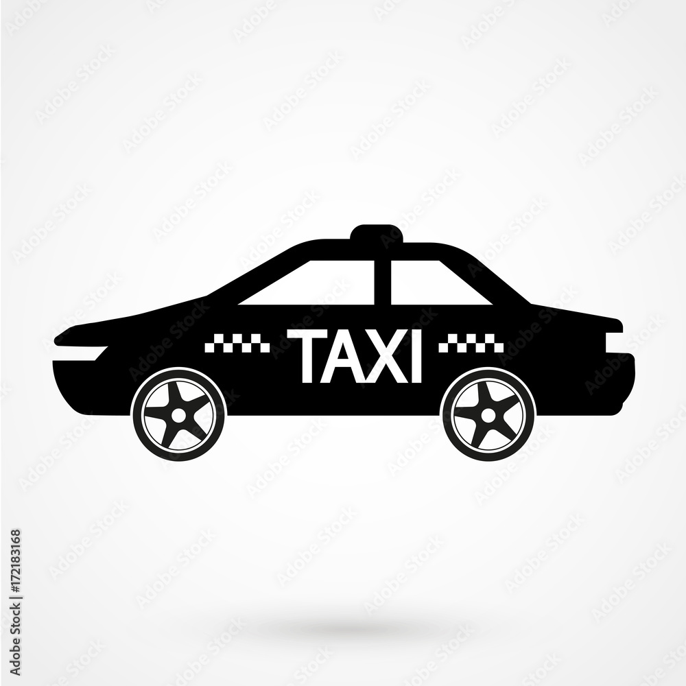 Black Taxi Cab Icon