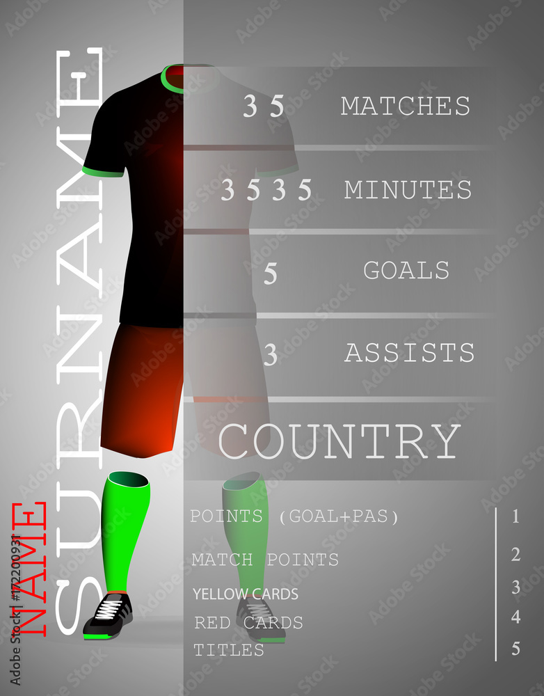 eps 10 vector football player 3d uniform design concept with player ...