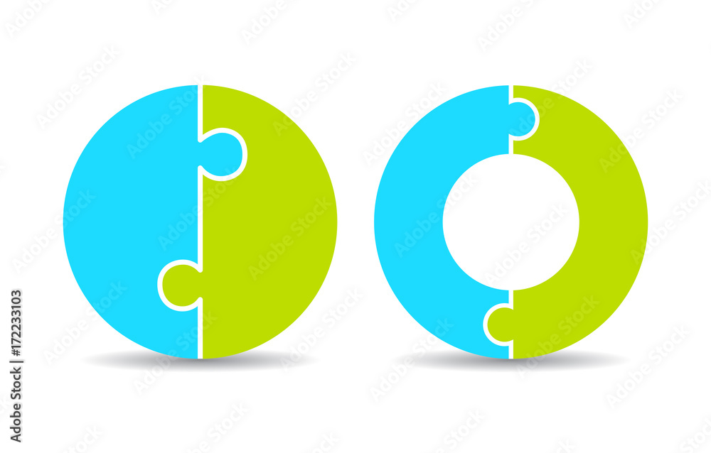 Round puzzle diagram Stock Vector | Adobe Stock