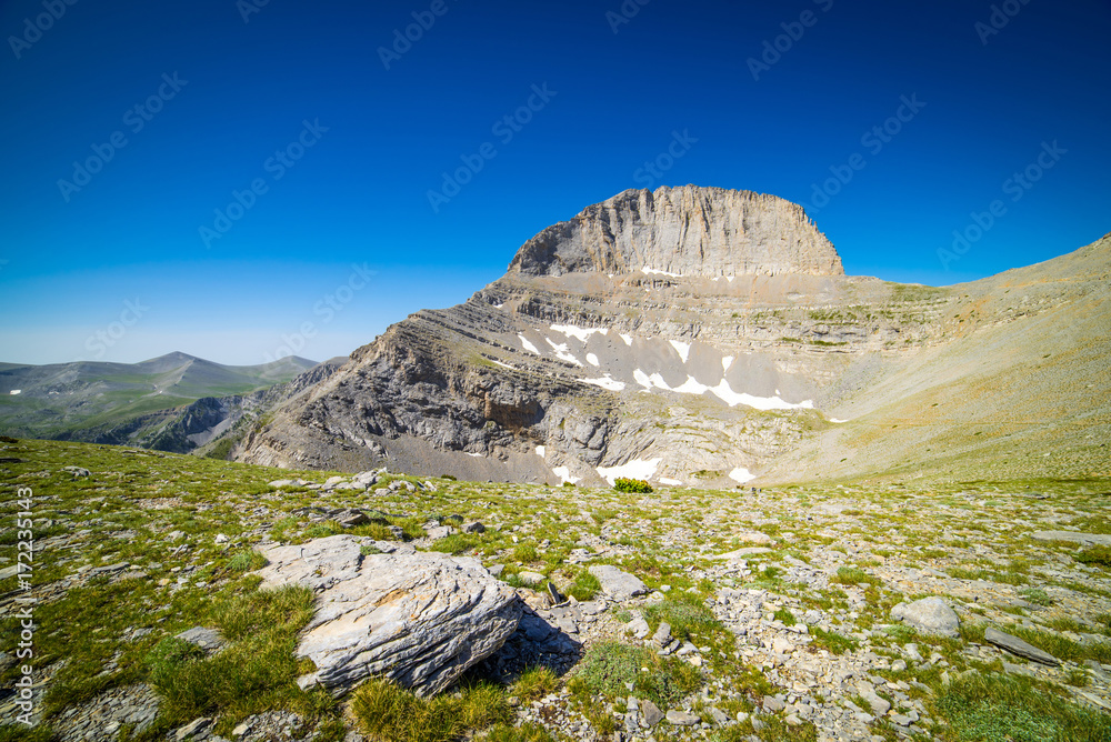 The "Throne of Zeus" also known as Stefani Summit of Mount Olympus as ...