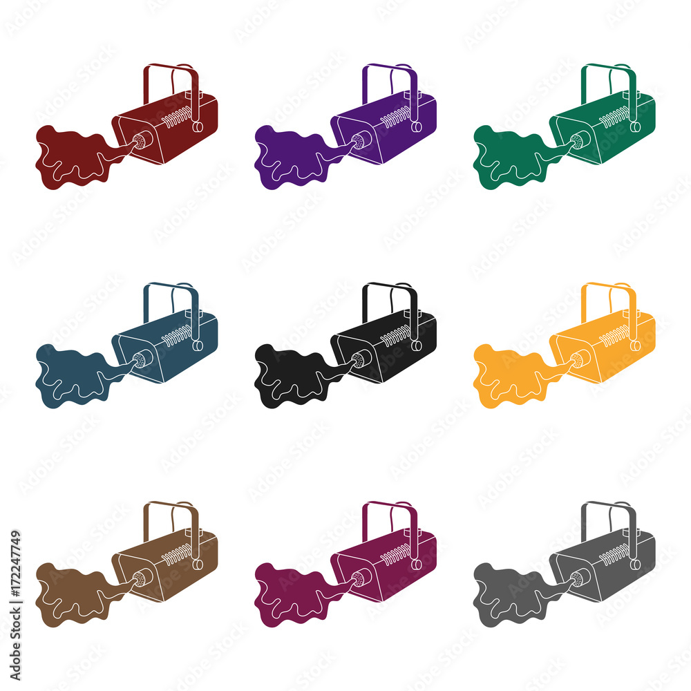 Fog machine icon in black style isolated on white background. Event ...