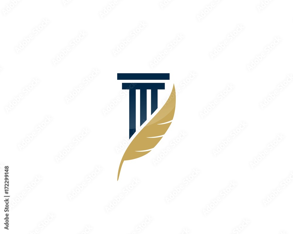 Law Feather Logo Stock Vector | Adobe Stock
