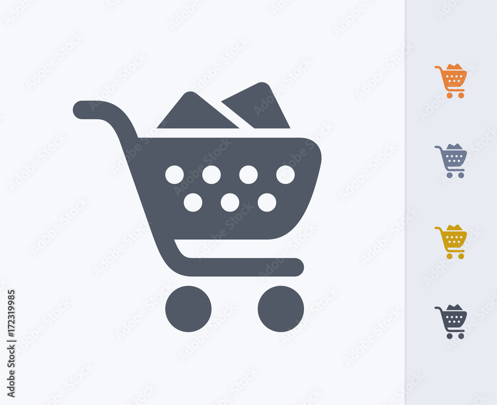 Full Shopping Cart - Carbon Icons. A professional, pixel-aligned icon ...