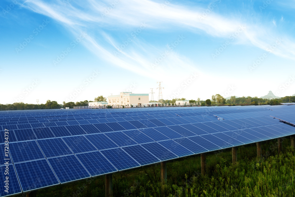 solar panel on sky background Stock Photo | Adobe Stock