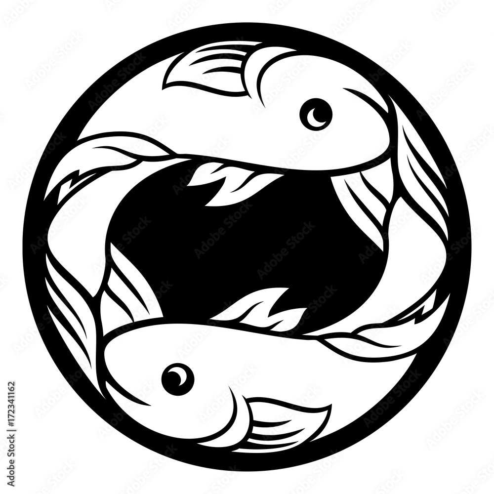 Pisces Fish Zodiac Horoscope Astrology Sign Stock Vector | Adobe Stock