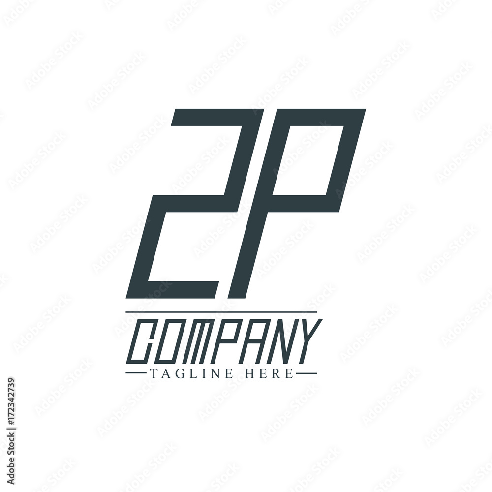 Initial Letter ZP Design Logo Template Stock Vector | Adobe Stock