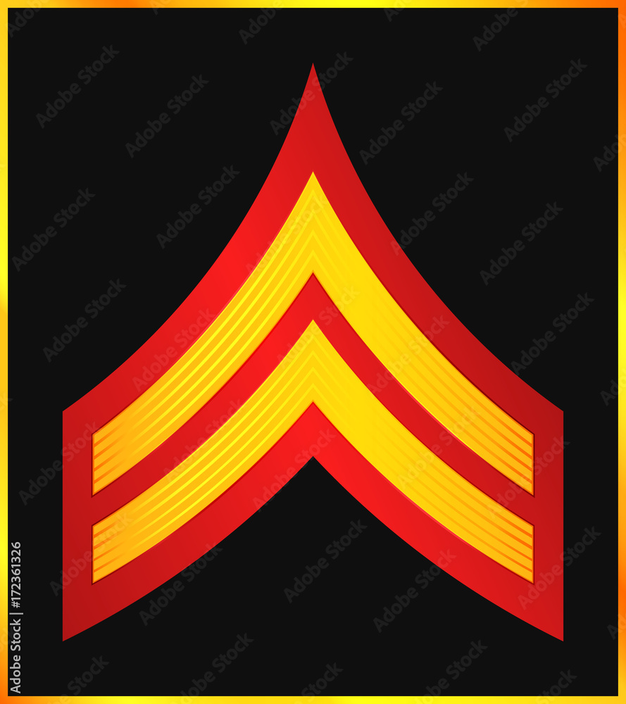 Military Ranks and Insignia. Stripes and Chevrons of Army Stock Vector ...