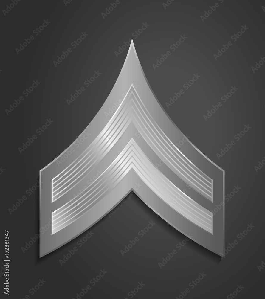 Military Ranks and Insignia. Stripes and Chevrons of Army Stock Vector ...
