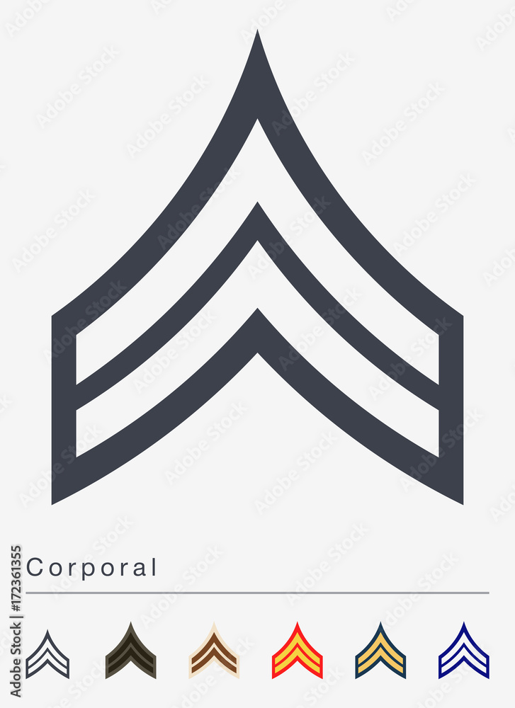 Military Ranks and Insignia. Stripes and Chevrons of Army Stock Vector ...
