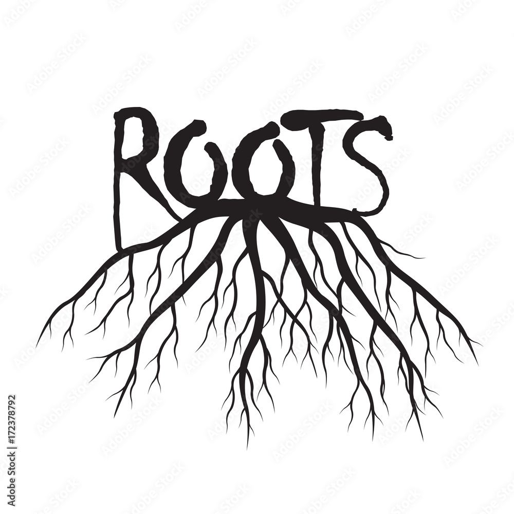 Black Roots. Vector Illustration. Stock Vector | Adobe Stock