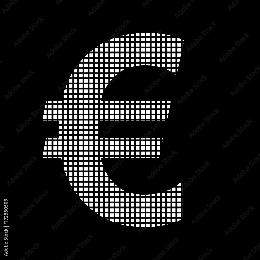 Pixel Icon - Euro Zeichen Stock Vector | Adobe Stock