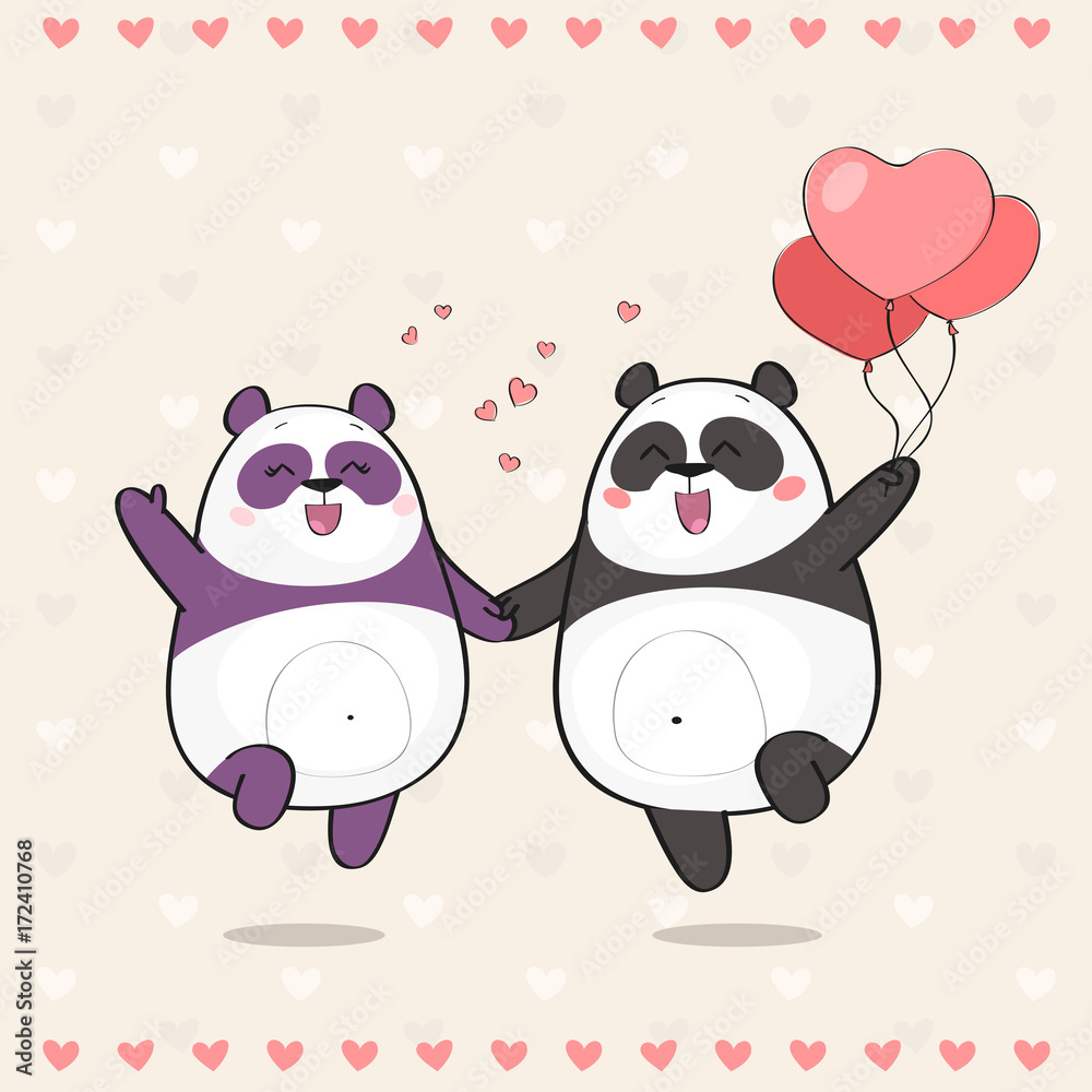 Cute Pandas In Love
