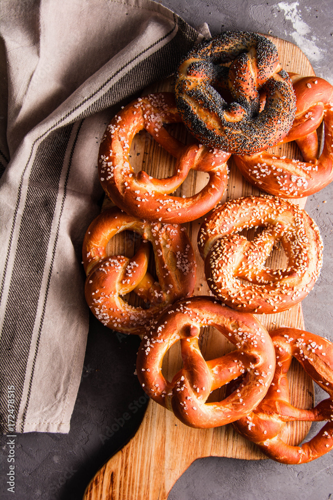 Pretzel or brezel bread. Oktoberfest. Stock Photo | Adobe Stock