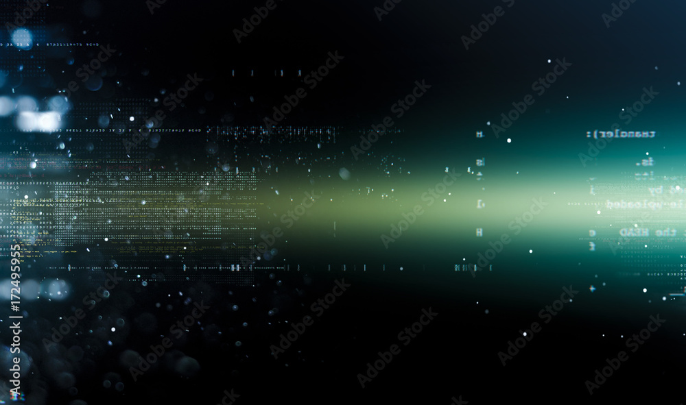 Abstract tech background. Floating Numbers HUD Background. Matrix ...