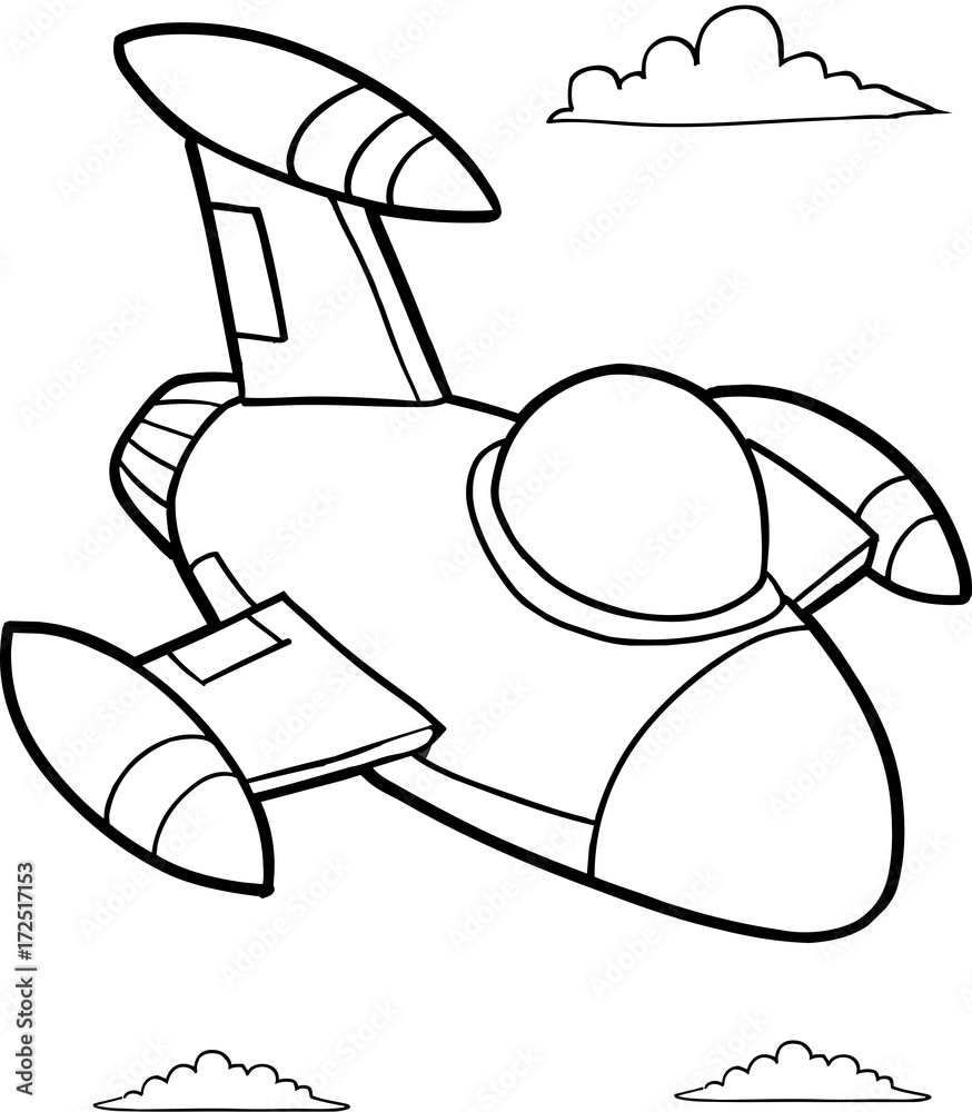 Cute Aircraft Vector Illustration Art Stock Vector | Adobe Stock