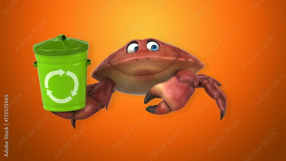 Fun crab - 3D Animation Stock Video | Adobe Stock