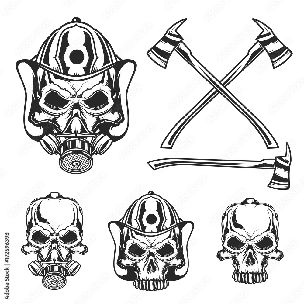 Firefighter Mask Drawing