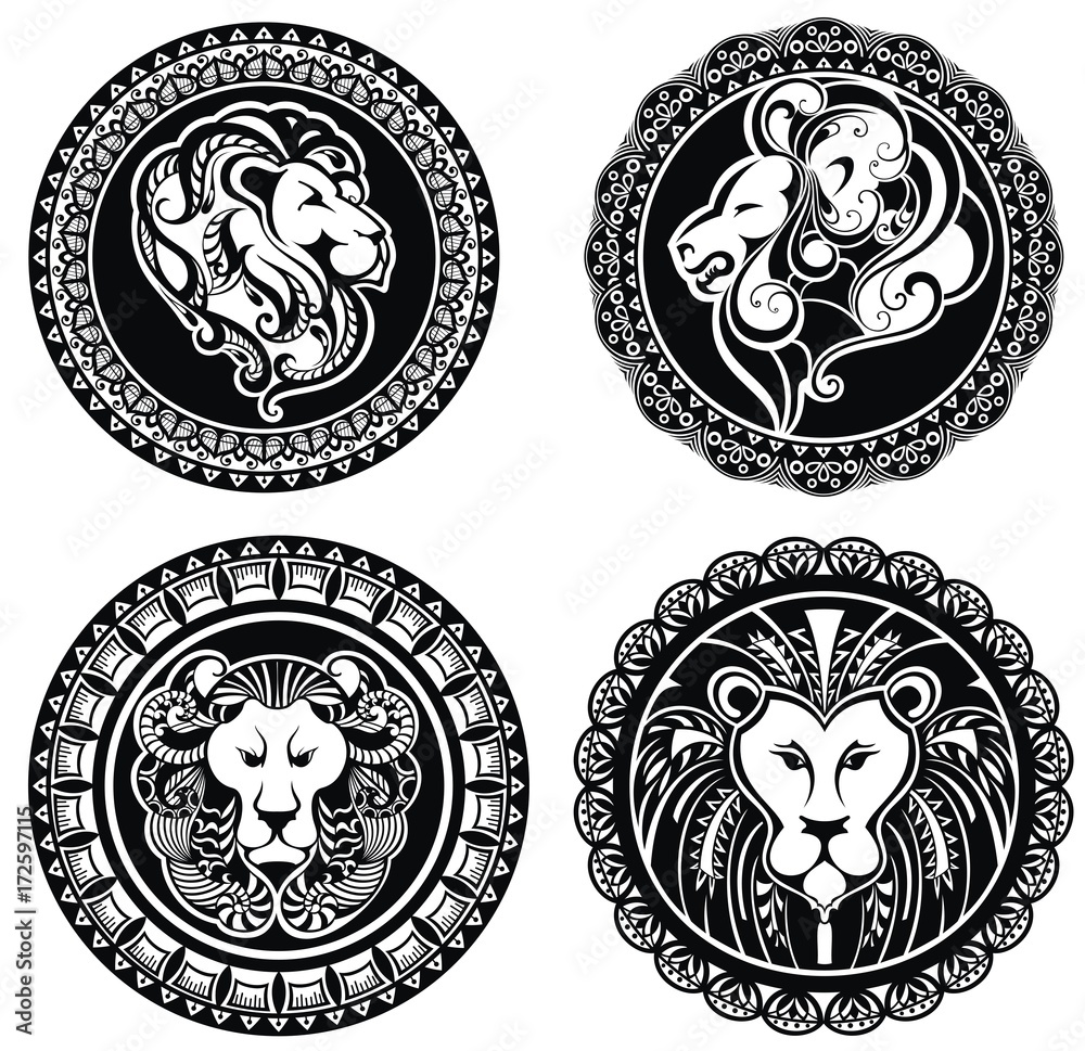 Lion logo design template. Element for the brand identity, Vector ...