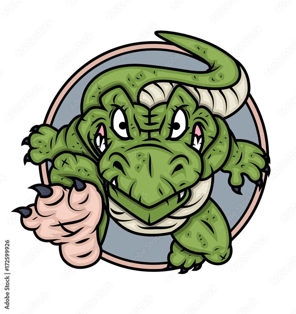 Angry Dragon Cartoon - clip-art vector illustration Stock Vector ...