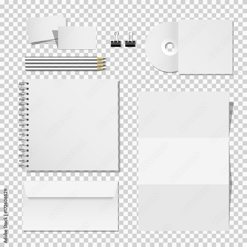 Corporate mockup set of printing materials template for business ...