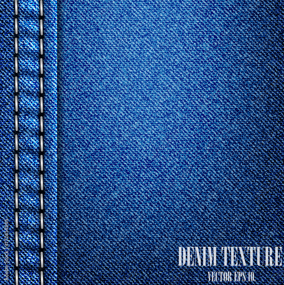 Blue Denim Texture Background, Vector EPS 10. Stock Vector | Adobe Stock