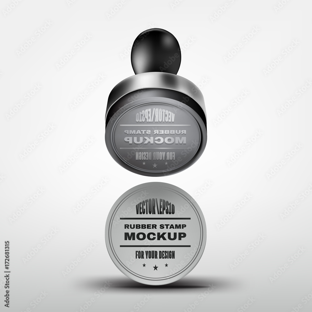 Realistic, beautiful rubber stamp mockup for your design. Rubber stamp ...