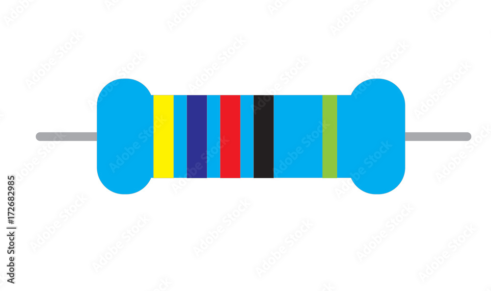 resistor icon on white background. resistor sign. flat style. Stock ...