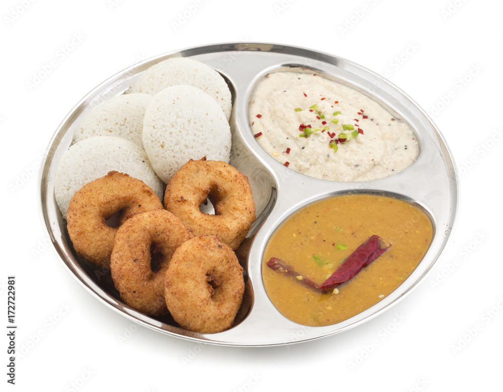 idli vada south indian food Stock Photo | Adobe Stock