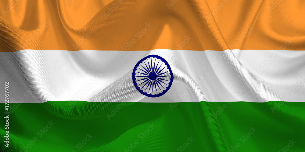 Indian Flag Flowing