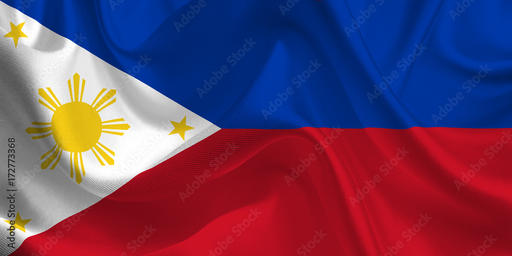 Waving flag of the Philippines. Flag in the Wind. National mark. Waving ...