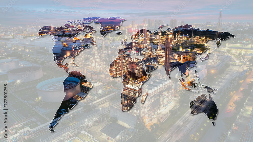 energy power concept : Oil and gas industry - refinery factory ...