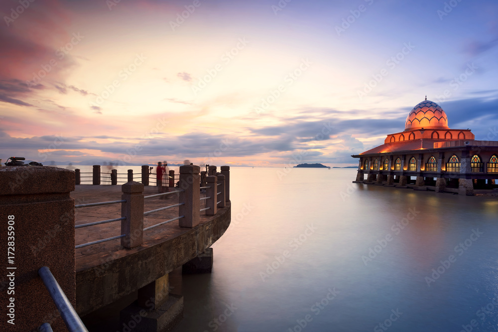 AL HUSSAIN MOSQUE Kuala Perlis is a Floating Mosque Stock Photo | Adobe ...