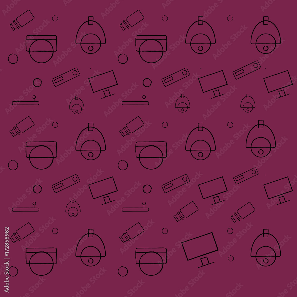 Simple set of perimeter security related vector icons for your design ...