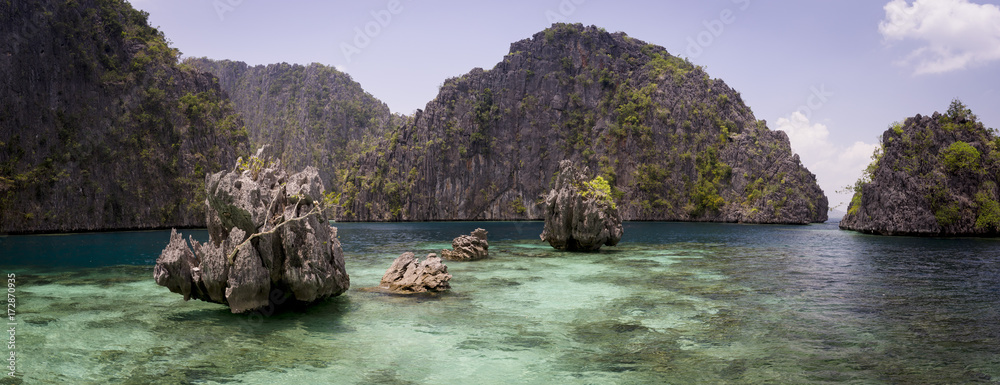 The Limestone Cliffs of Coron Island Stock Photo | Adobe Stock