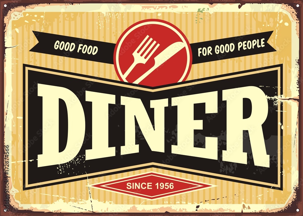 Diner Sign Vector
