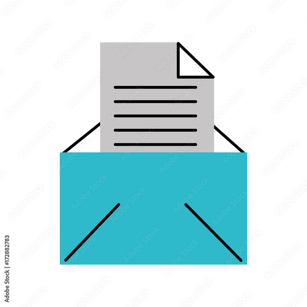 email message letter envelope open icon vector illustration Stock ...