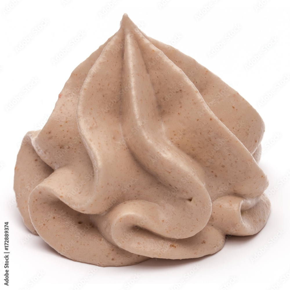 Chocolate cream swirl isolated on white background cutout Stock Photo ...